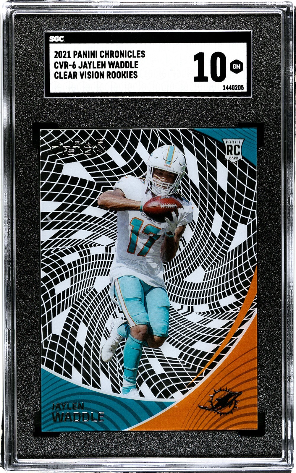 2021 Panini Chronicles Jaylen Waddle Clear Vision Rookies SGC Gem 10 ...