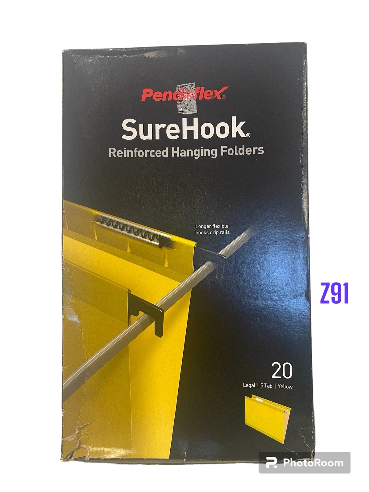 078787610880 Pendaflex Sure Hook Reinforced Yellow Legal Hanging ...
