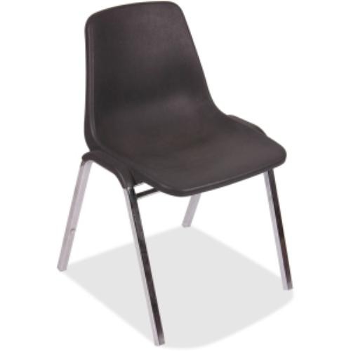 Lorell Plastic Stacking Chairs - Polypropylene Black Seat - Polypropylene Black 35255855679| eBay