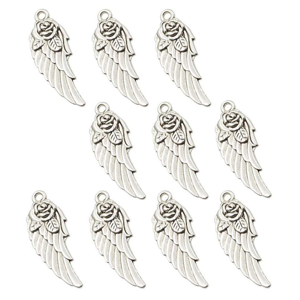 10 PCS Charms for Earrings Jewelry Making Necklaces Rose Pendant DIY ...