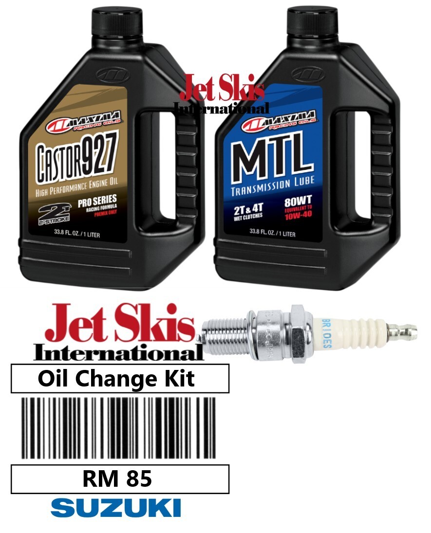 For Suzuki RM85 RM 85 2 Stroke & Transmission Oil Change Kit w/ NGK ...