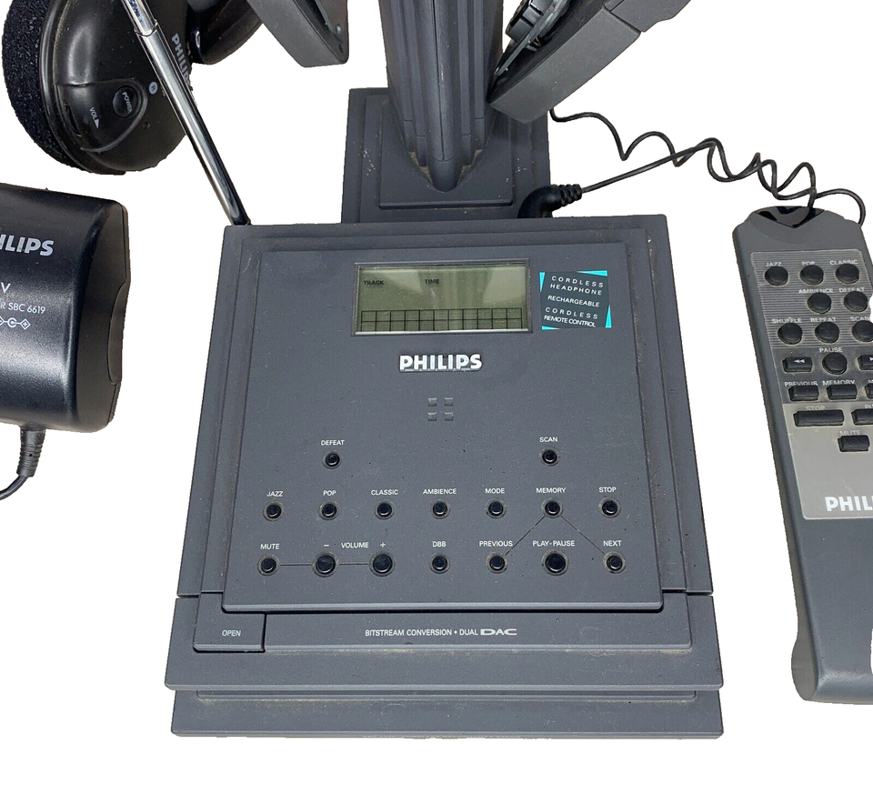 Lettore CD HIFI Philips AZ6819 + Telecomando + 2 Cuffie - Semi HS Raro ...