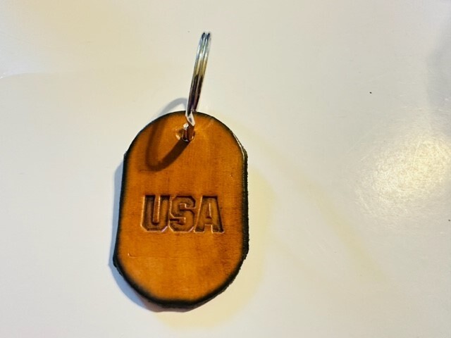 Leather USA Key Chain | eBay