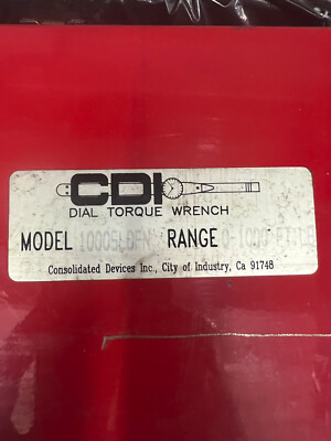 cdi torque wrench 10005LDFN USED ONCE !! DIAL READING WITH TELL TAIL | eBay