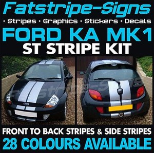 FORD KA MK1 ST STRIPES GRAPHICS DECALS STICKERS CAR VINYL ZETEC RS 1.3 ...
