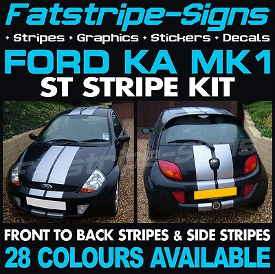 to fit FORD KA MK1 ST STRIPES GRAPHICS DECALS STICKERS CAR VINYL ZETEC ...
