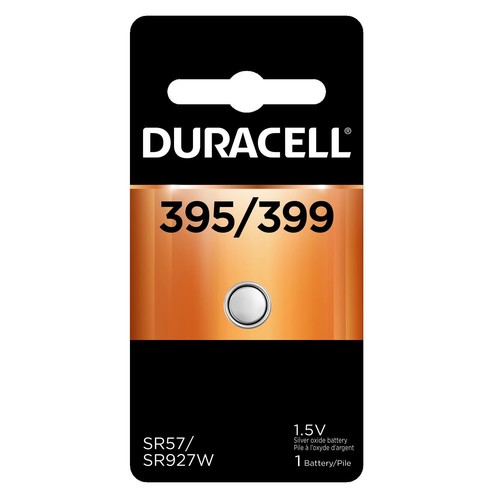 1 x 395/399 Duracell SIlver Oxide Battery (395, 399, AG7, SR57, SR927W ...