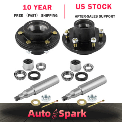 6 on 5.5" Trailer Axle Kit For 5200-6000lbs axles Idler Hub Kit #42 ...