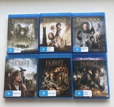 The Lord of the Rings + The Hobbit - All 6 Movies Bundle 9398710355581 ...