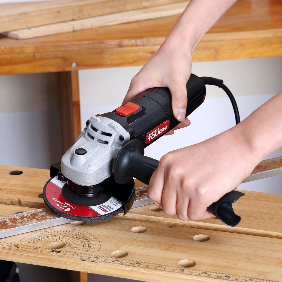 4-1/2 inch 6 Amp Corded Angle Grinder w/ Handle, Adjustable Guard,Wheel ...