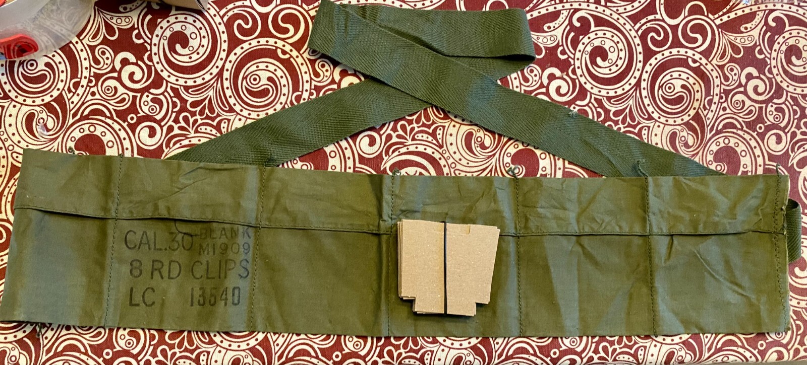 M-1 Garand 6-Pocket 30-06 Cal. Bandolier Repack Kit w/ SA CLIPS ...