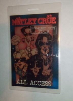 MOTLEY CRUE 1998 GREATEST HITS TOUR BLUE ALL ACCESS BACKSTAGE PASS ...