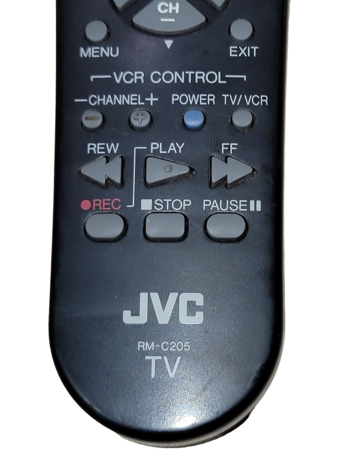 JVC TV/VCR Multifunction Remote Control Black Model RM-C205 - Tested ...