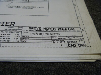 Grove TMS700B Truck Mounted Crane Hydraulic System Schematic Diagrams ...