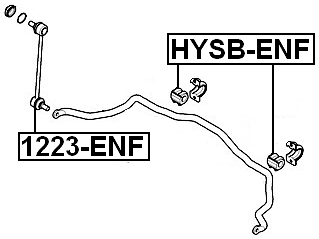 Sway Bar / Stabilizer Link (Front) - Febest # 1223-ENF OEM 54830-2H100 ...