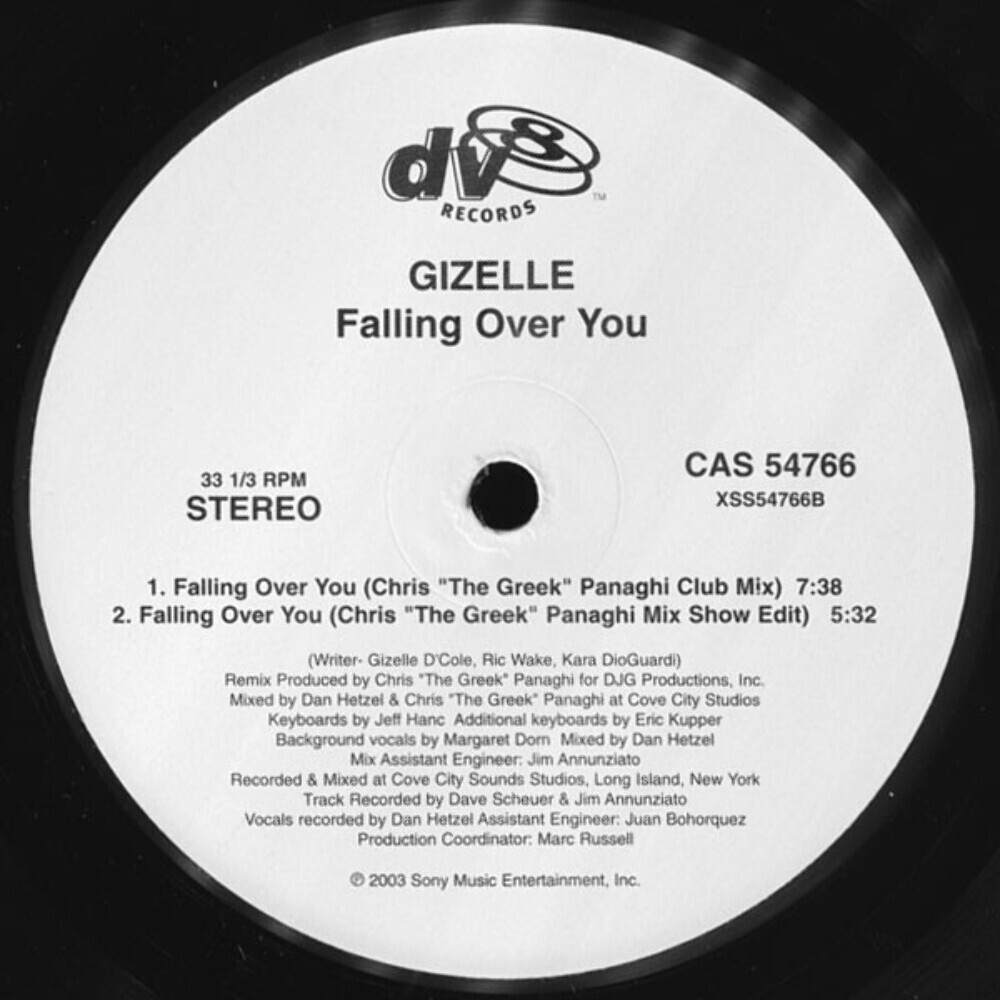 Gizelle D'Cole - Falling Over You - DV8 Records - CAS 54766 - 12 ...