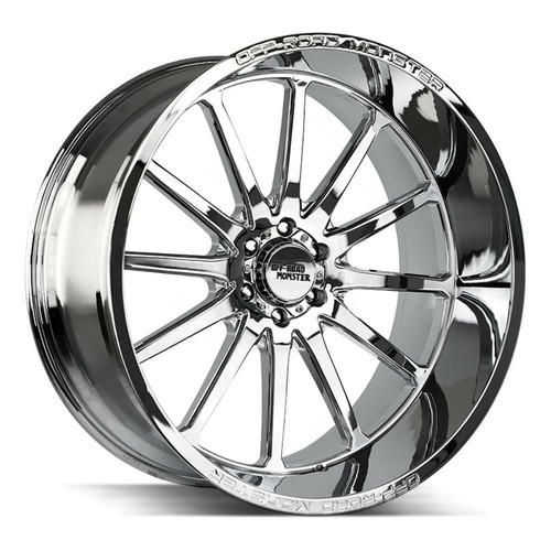 26 inch 26x12 Off Road Monster M26 Chrome wheels rims 6x5.5 6x139.7 -44 ...