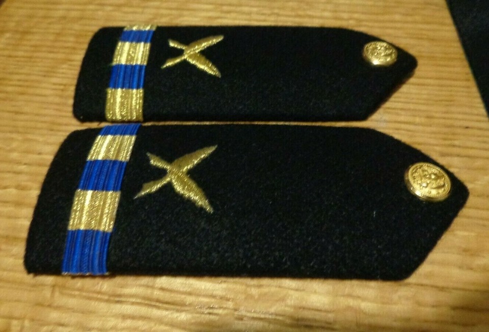 NAVY CWO3 WARRANT OFFICER SERVICE DRESS HARD EPAULET SHOULDER RANK CT ...