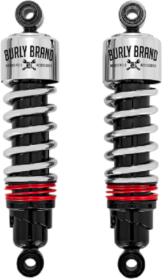 BURLY SLAMMER PLUS CHROME SHOCKS HARLEY ELECTRA GLIDE ROAD KING STREET ...
