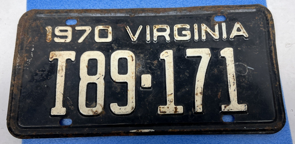 1970 Virginia License Plate Tag Match Set # T89-171 | eBay