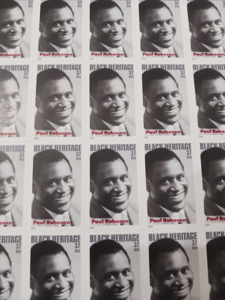 Black Heritage US Postage Stamps Paul Robeson Sheet | eBay