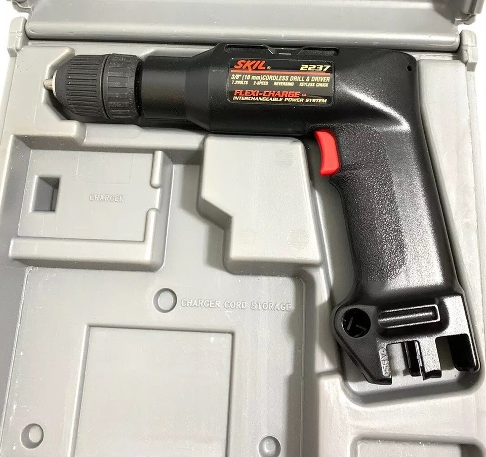 Skil 2237 3/8" 7.2V Cordless 2-Speed Drill & Driver Flexi Charge Driver ...
