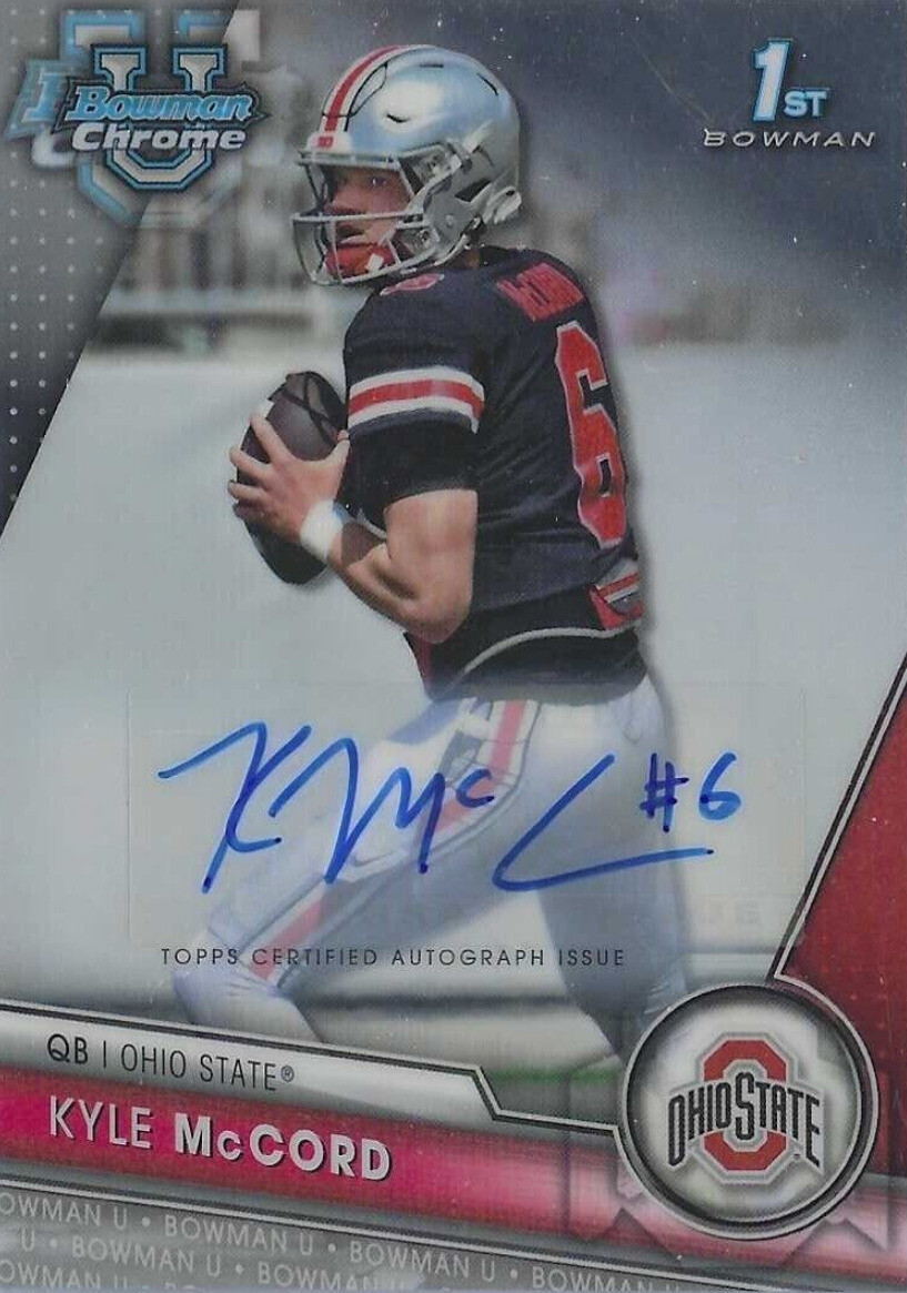 2023 Bowman University Chrome - Chrome Prospect Autographs Kyle Mccord ...