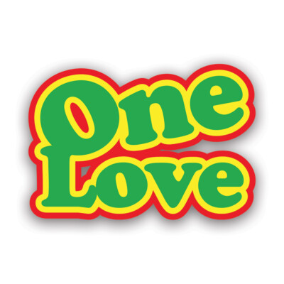 One Love Sticker Decal - Weatherproof - rastafari rasta | eBay
