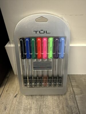 TUL Permanent Markers, Fine Point, Silver Barrel, Assorted Ink Colors 8 ...