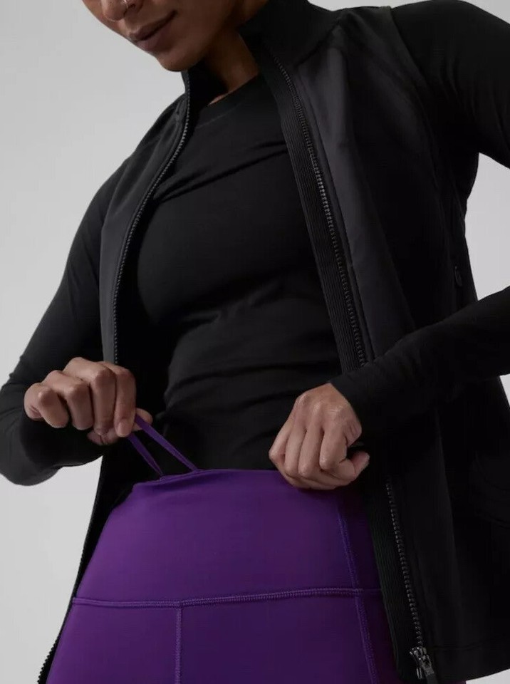 NWOT Athleta Rainier Tight Plush Supersonic XXS Basalt Violet Purple ...