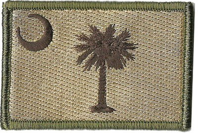 South Carolina flag Tactical combat Patch 3 x 2 inch multitan HOOK ...