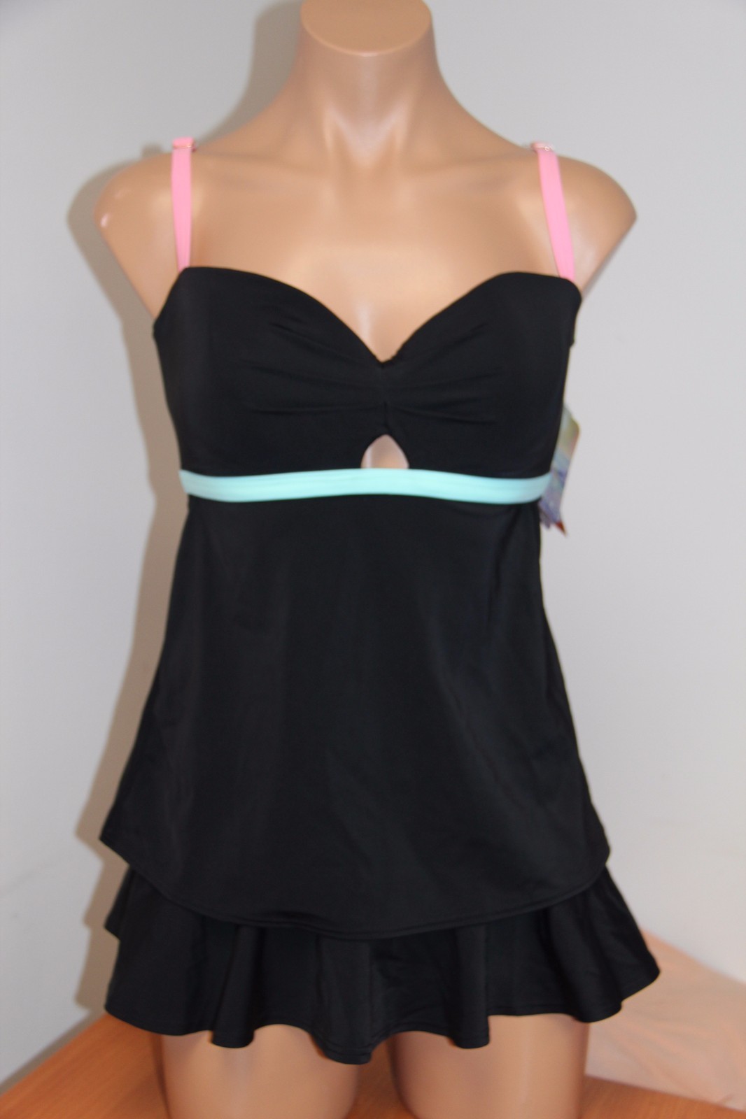 NWT Coco Rave Swimsuit Bikini Skirt 2pc set Size XS 33/32DD Black ...