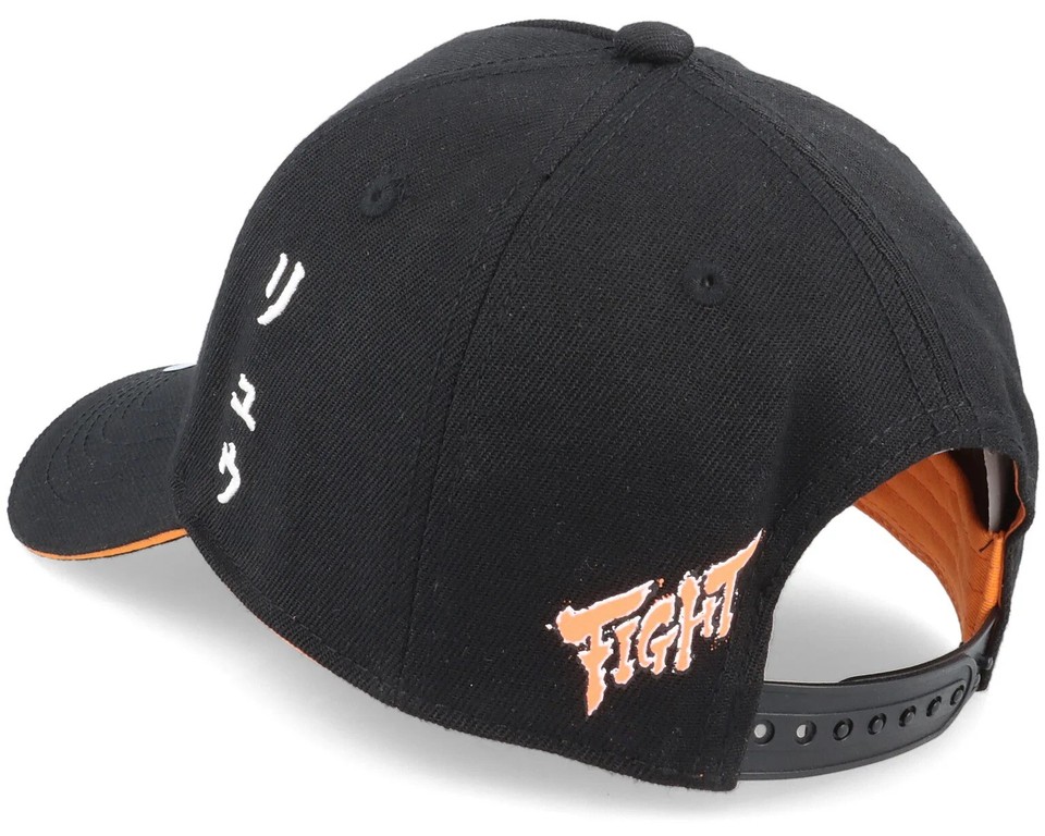 Street Fighter Ryu Hat SnapBack Black/Yellow - 90’s Video Game Retro ...