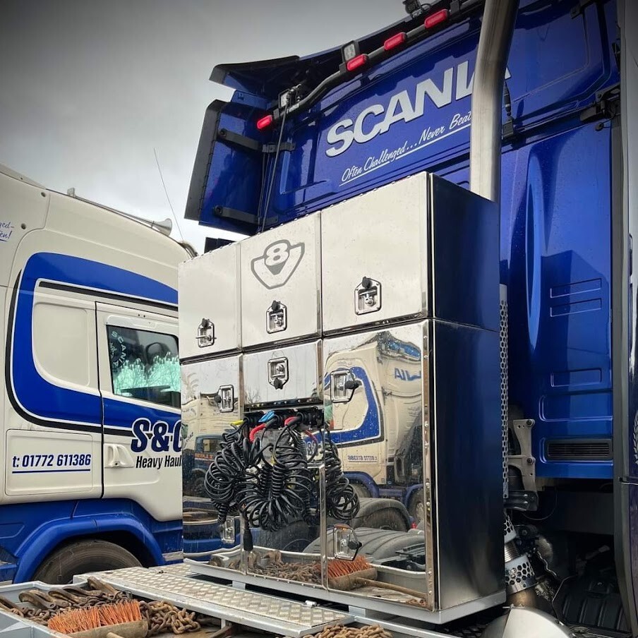 SCANIA TRUCK SIDE LOCKER STAINLESS REAR CAB TOOLBOX TRACTOR UNIT TOOL ...