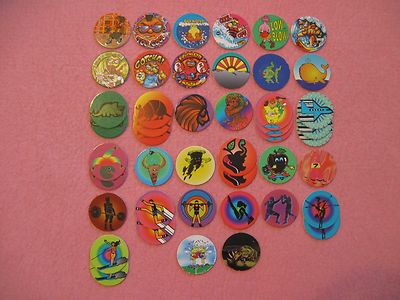Lot of 45 Various Milkcaps Pogs Bottle Caps Duck Dive Armadillo Zonin ...