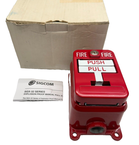 SIGCOM SIMPLEX SGX-32 Explosion Proof Fire Manual Pull Station Single ...