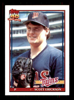 1991 Baseball Topps Scott Erickson Minnesota Twins #234 RC | eBay