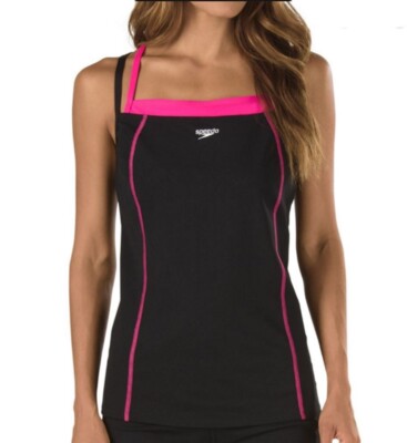 NWT Speedo 6 Endurance+ Double Strap Tankini Swim Top Pink 112108 | eBay