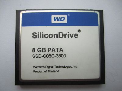 WD SiliconDrive 8GB PATA CF Industrial CF MEMORY CARD SSD-C08G-3500 | eBay