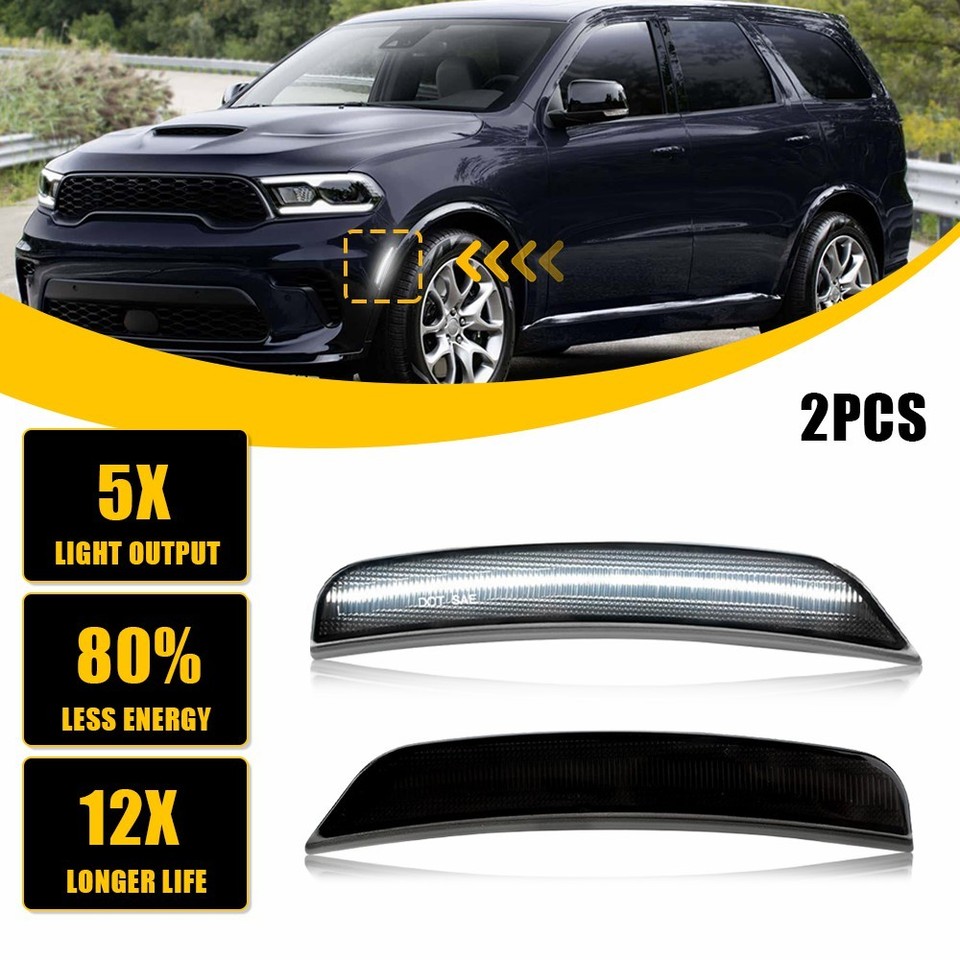 Amber LED Side Marker Signals Lights Front Fender For Dodge Durango ...