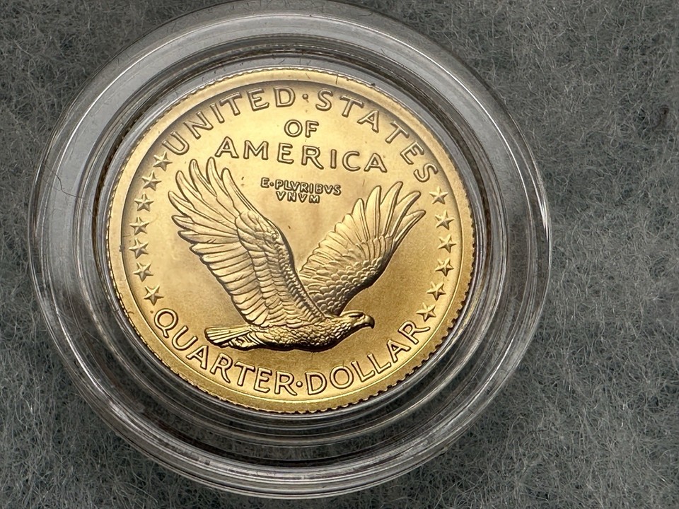 2016-W Centennial Standing Liberty Quarter 1/4 oz Gold 25c Coin in OGP ...