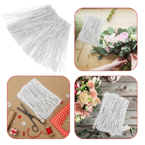 500pcs 15cm Plastic Coated Iron Wire Ties Cable Wrap Organizer Ties ...