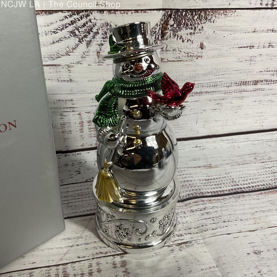 NEW REED & BARTON Snowman "Jingle Bells" Musical Snow Globe-WORKS ...