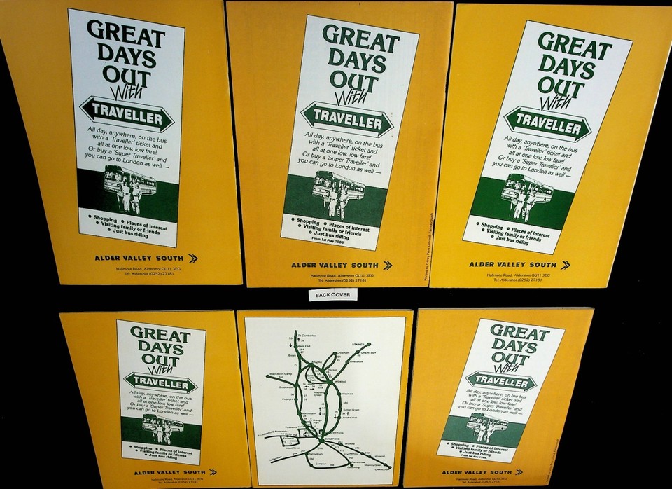 Alder Valley Local Travel Planners (Bus Timetables/Guides) 26 October ...