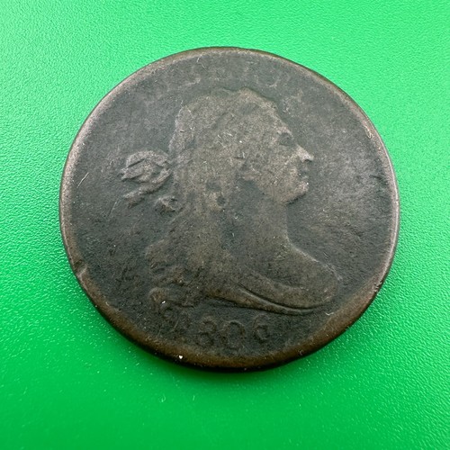 1806 1/2C BN Draped Bust Half Cent Rare Date Type Coin Small 6 | eBay