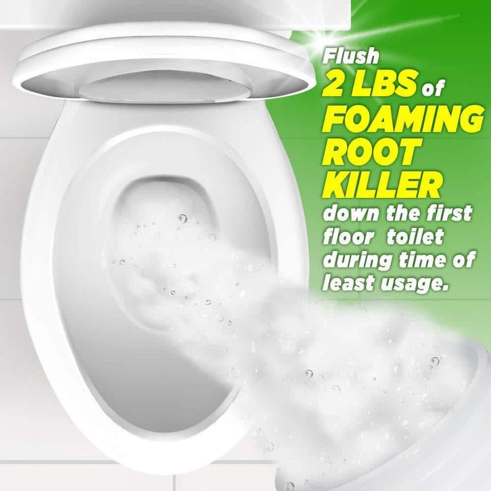 FOAMING Root Killer 10Lb Kills Tree Roots in Pipes & Sewer Line Drain ...