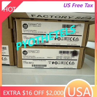 1769-IM12 New Sealed AB ConpactLogix 12Pt 240VAC input Module US Free ...