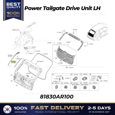 ⭐Genuine⭐ Power Tailgate Drive Unit LH 81830AR100 for Hyundai Genesis ...