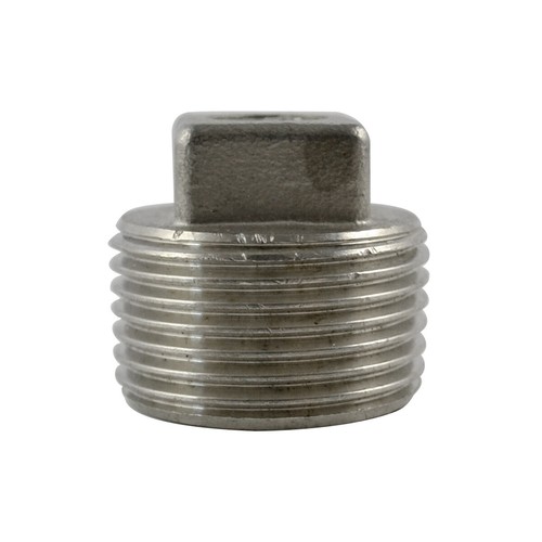 1" 1 in BSPT Square Head END Plug Threaded Male Pipe Fitting stainless ...