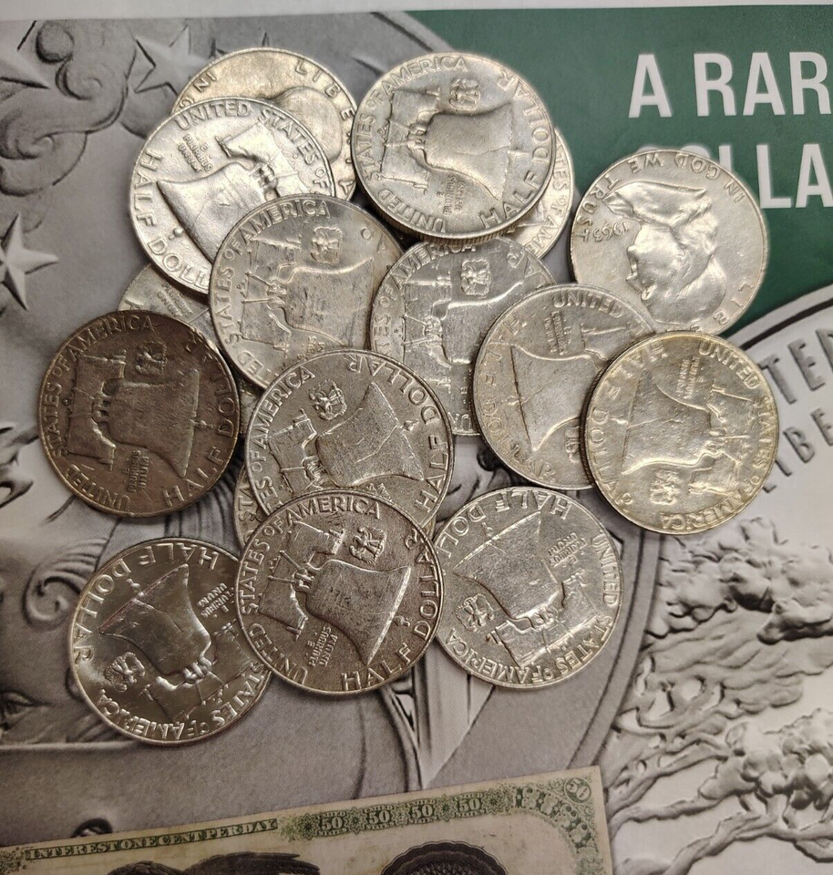 Silver 90% Franklin Half Dollar lot of 3 Random coins TP-7848 | eBay